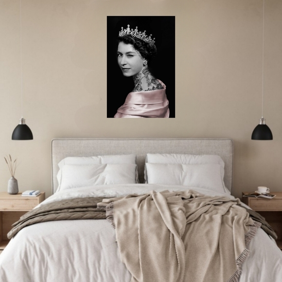Iconic Legend | Art | 2x18 Poster Unframed Queen Elizabeth Tattoo Art ...